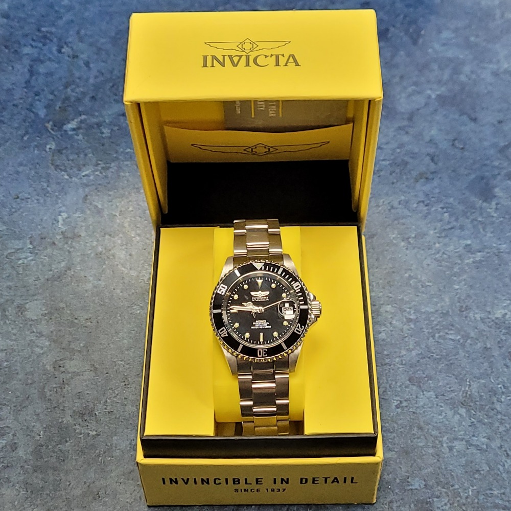 Pre-owned Invicta Pro Driver Automatic, Black & Stainless Steel - Own4Less
